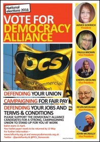 PCS national elections: vote for Democracy Alliance - Socialist Party