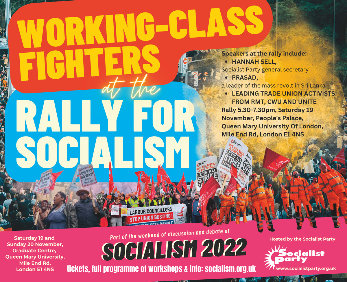 Working-class fighters at the rally for socialism - Socialist Party