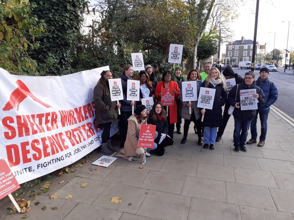 Shelter workers strike: “3% won’t pay our rent” - Socialist Party