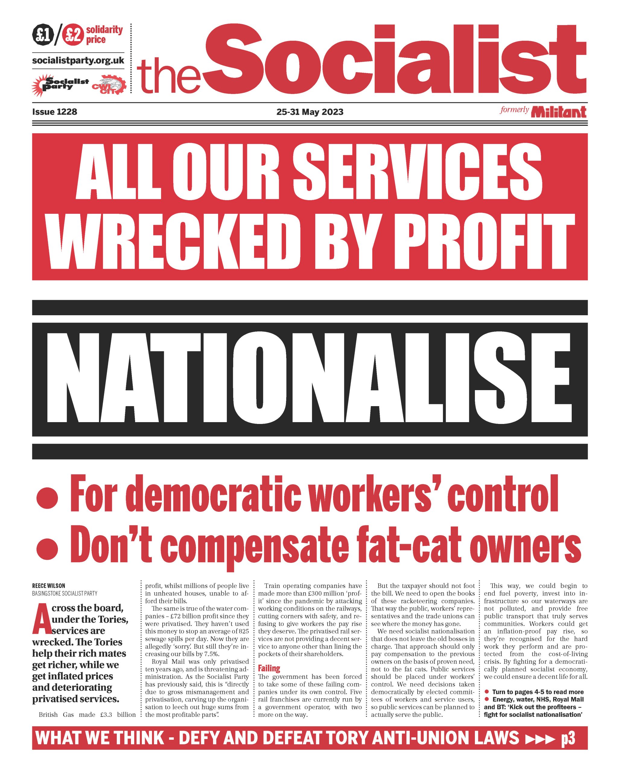 The Socialist issue 1228 - Socialist Party