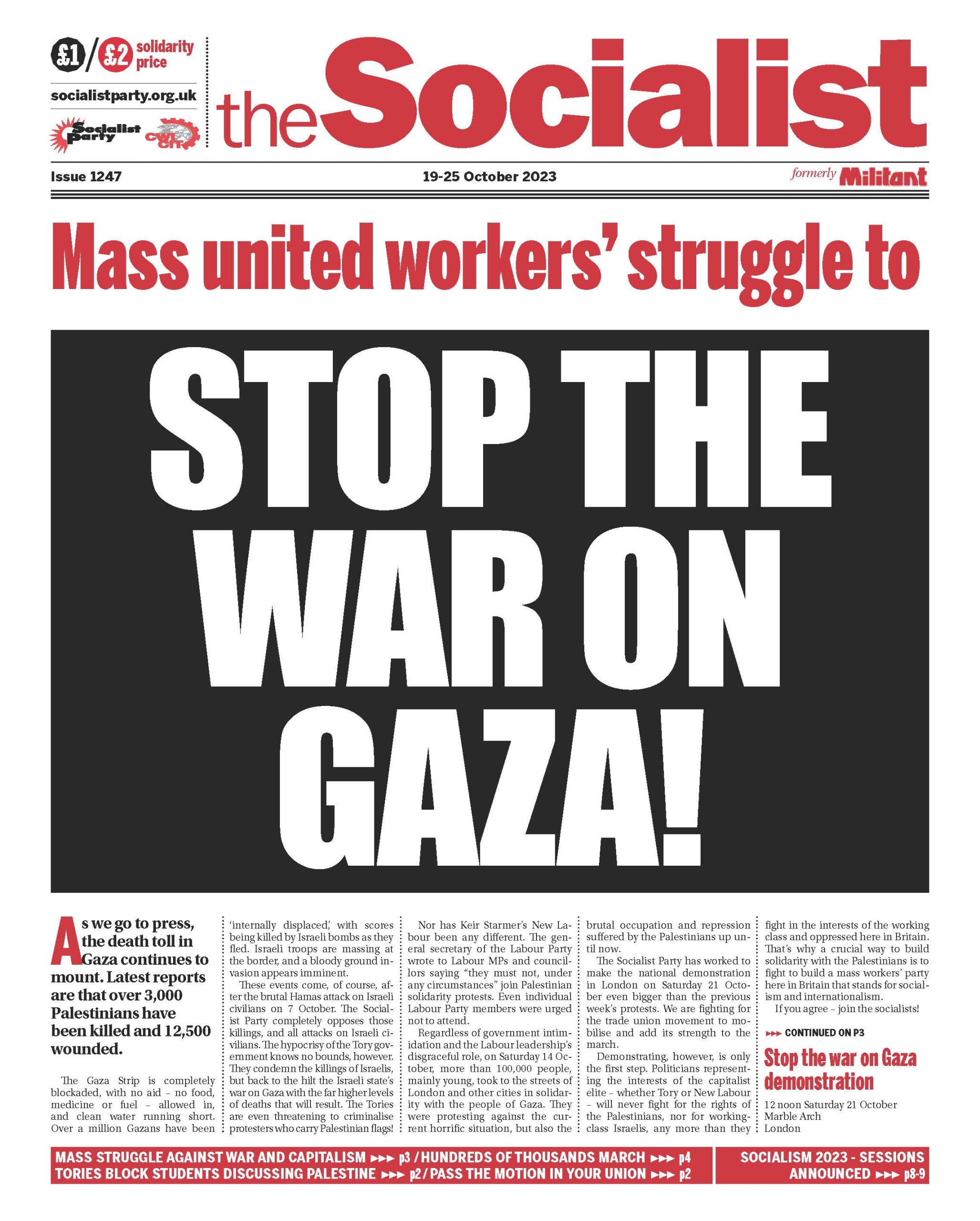 The Socialist issue 1247 - Socialist Party