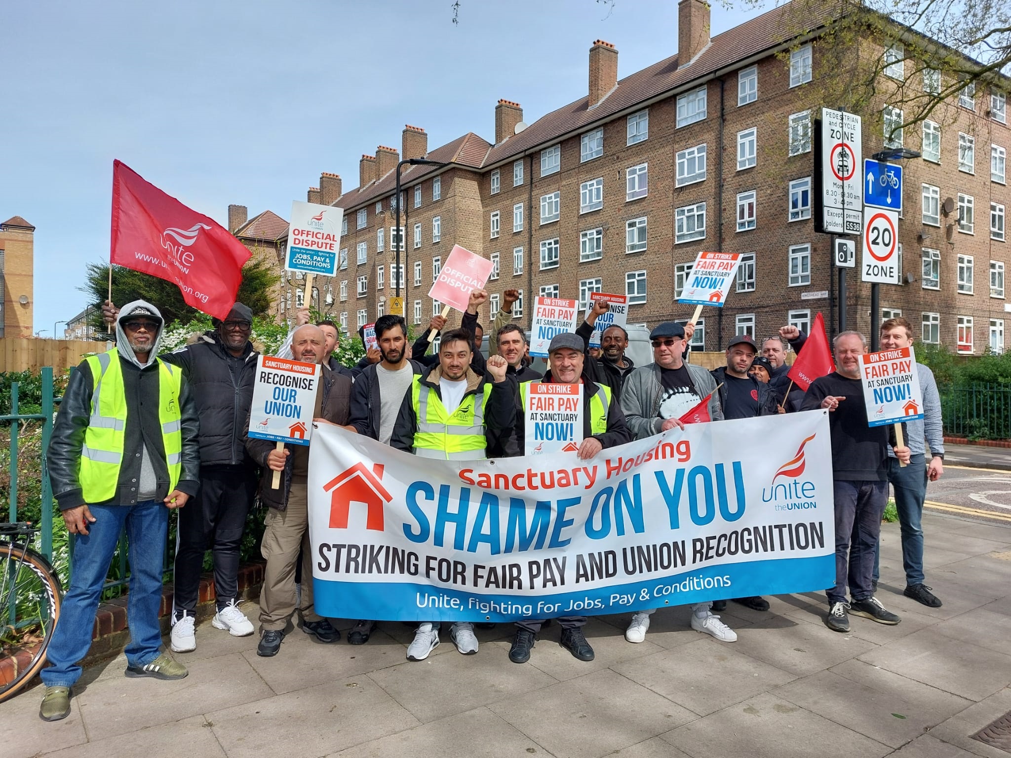 Sanctuary housing workers continue strike - Socialist Party