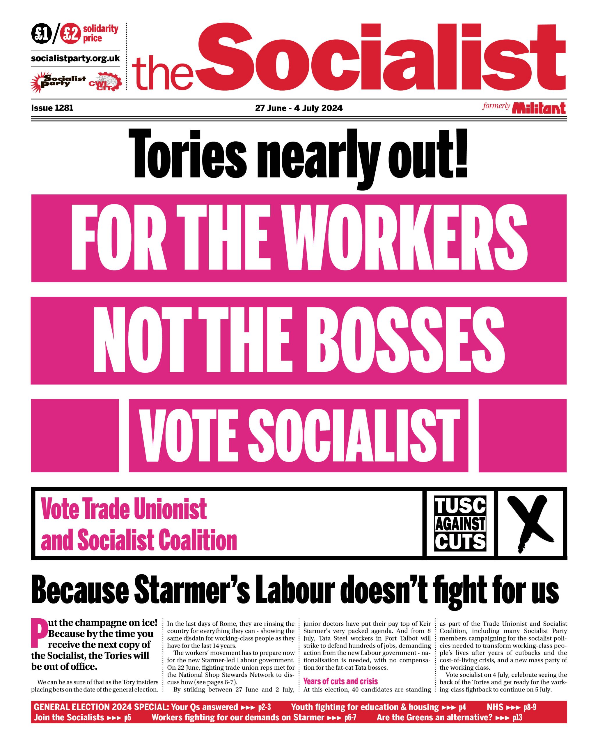 The Socialist issue 1281 - Socialist Party