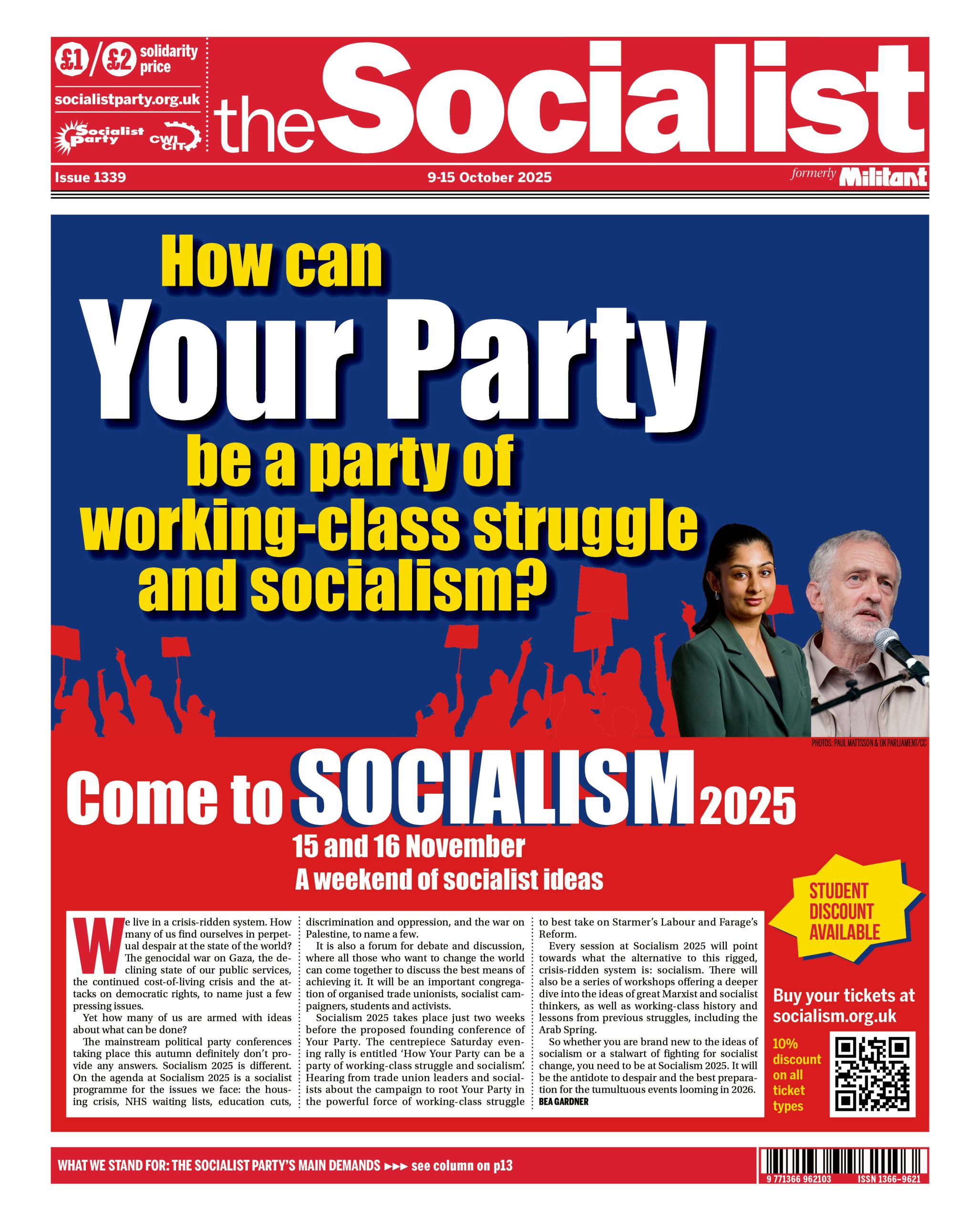Socialism 2025: How can Your Party be a party of working-class struggle ...