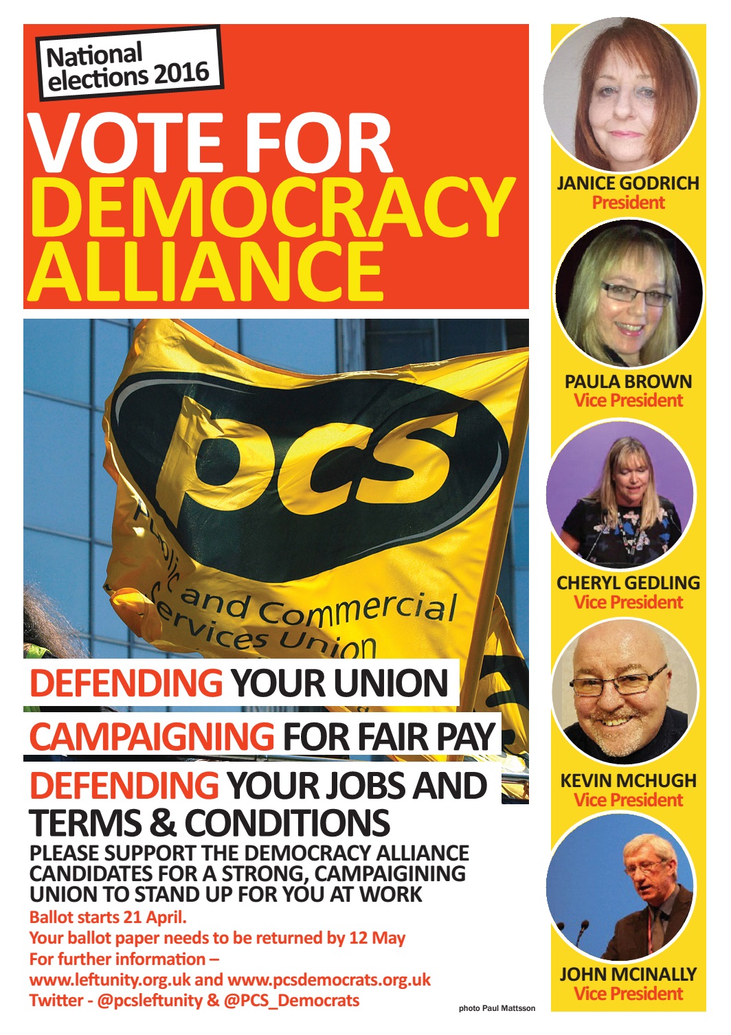 PCS national elections: vote for Democracy Alliance - Socialist Party